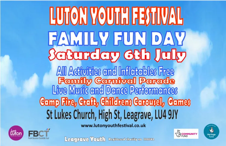 Luton Youth Festival: Family Fun Day - 6 Jul 2024 | Mum's guide to Luton