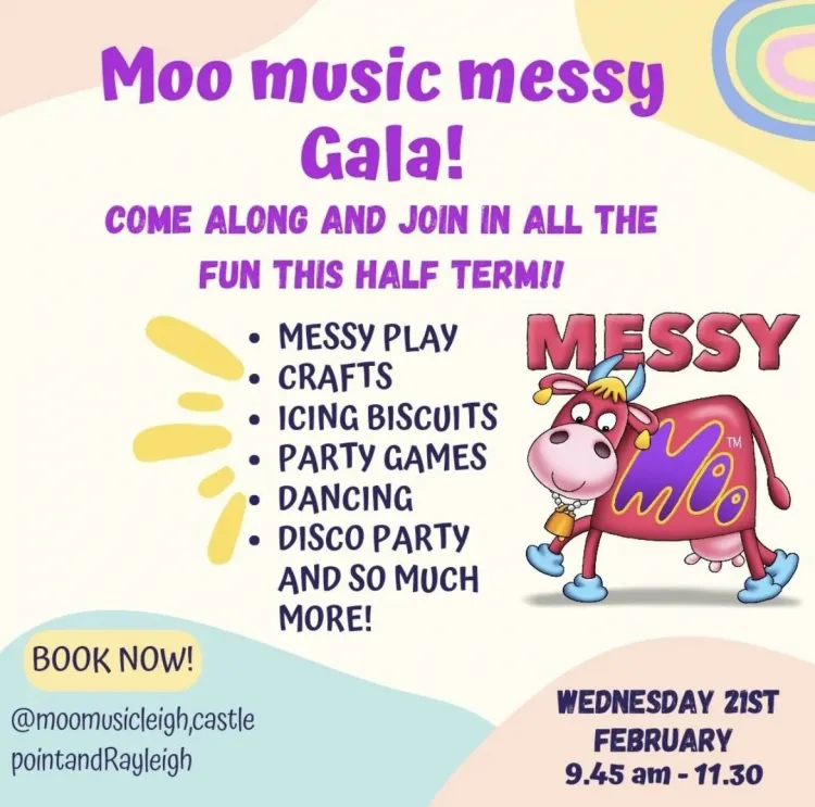 Moo Music messy gala - 21 Feb 2024 | Mum's guide to Southend