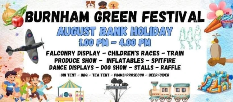 Burnham green festival - 26 Aug 2024 | Mum's guide to Welwyn