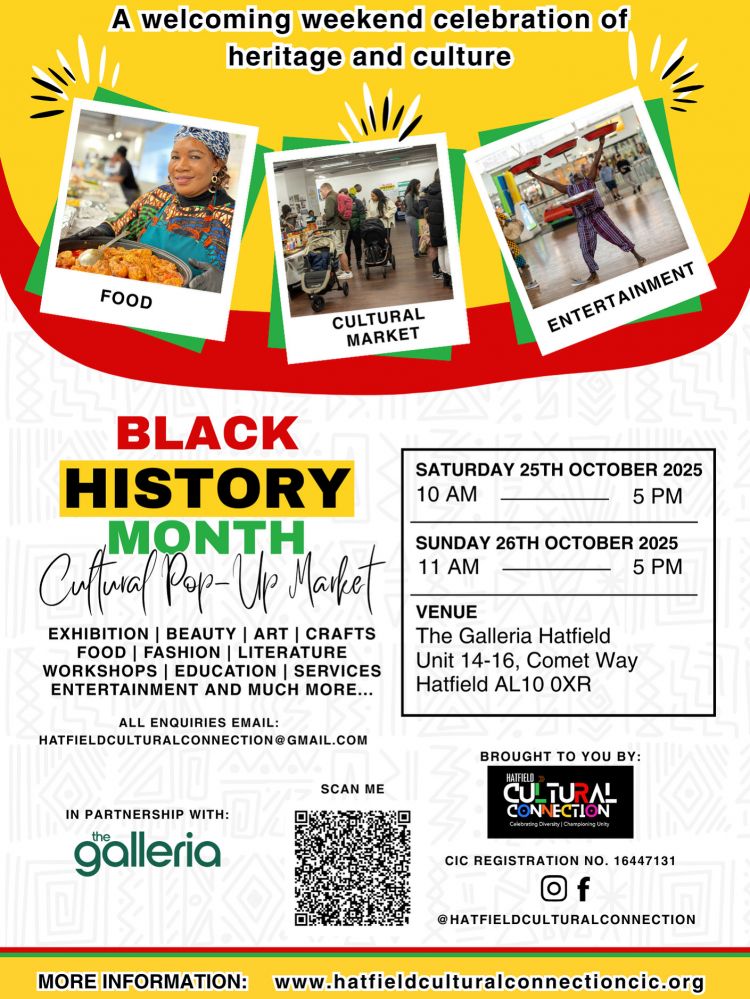 Black History Month Cultural Pop-Up Market and Workshop Weekend - 26 ...